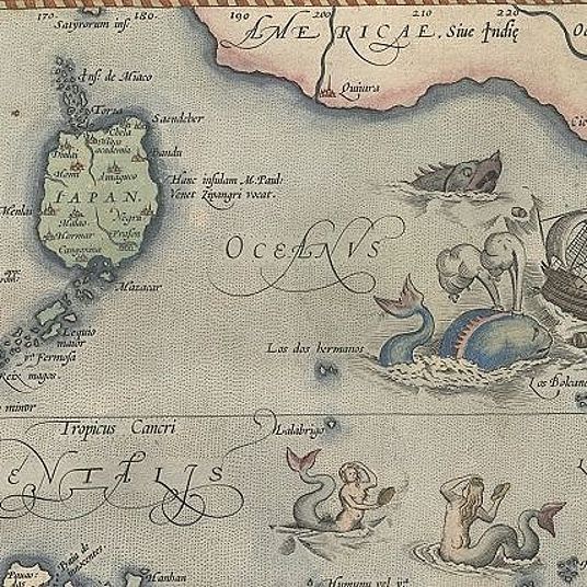 Kartenausschnitt Japan und Nordpazifik.